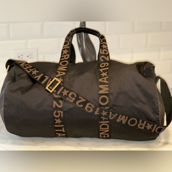 Fendi | Bags | Fendi Black Roma Star Boston Duffle Bagwith Crossbody ...